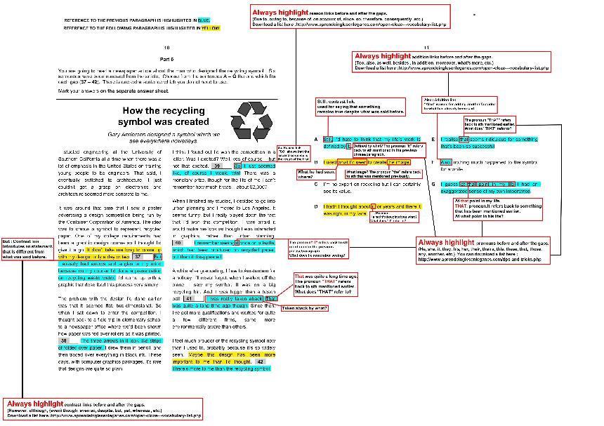 FCE CAE GAPPED TEXT MADE EASY